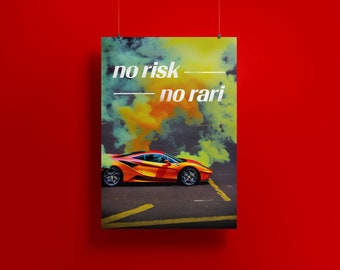 No Risk No Rari Poster - Etsy