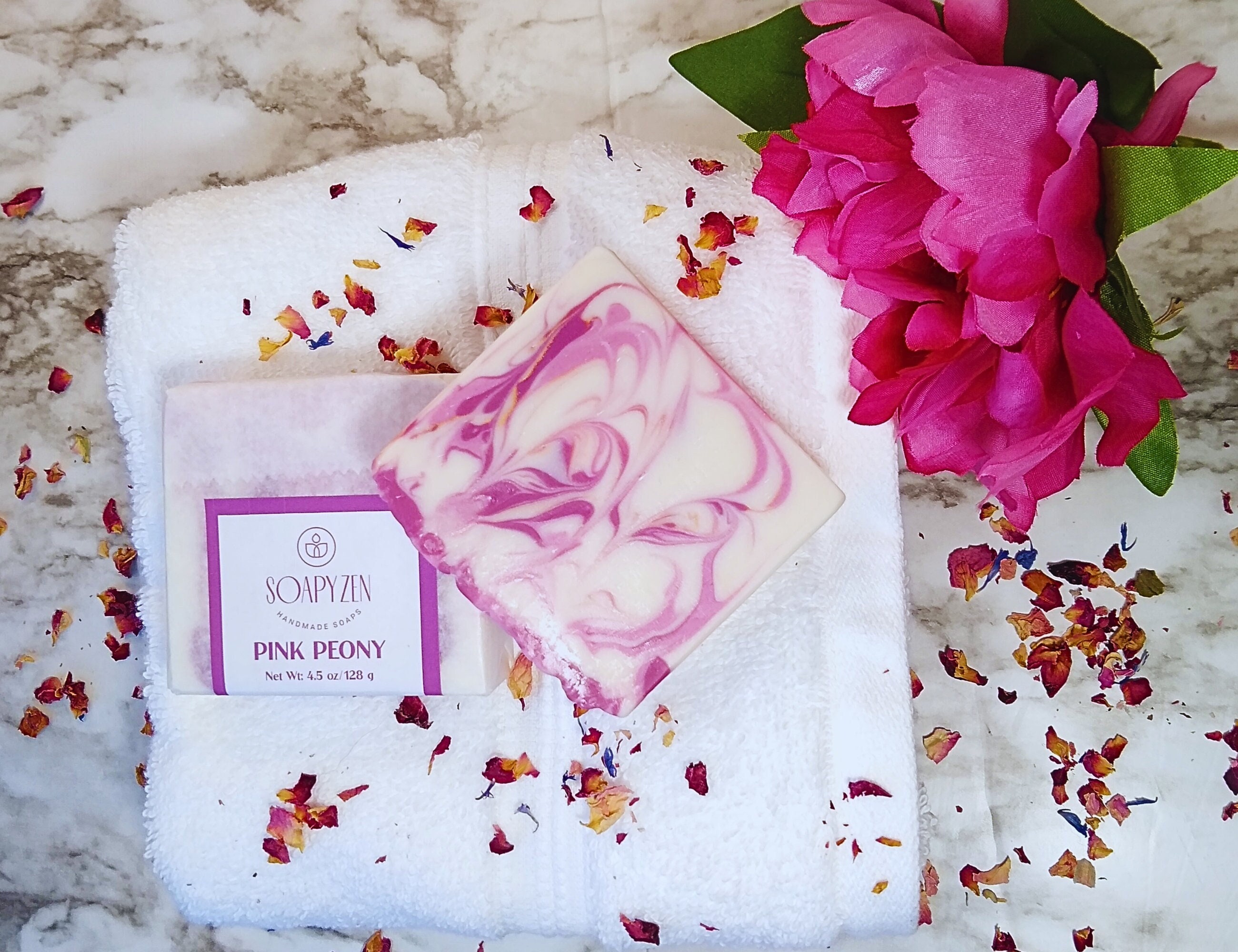 Pink Peony Handmade Bar Soap, Gift for Her, Natural Soap Bar, Artisan ...