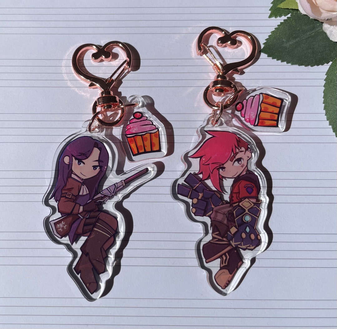 Caitlyn and Vi Subtle Matching Lesbian Pride Acrylic Keychains From ...