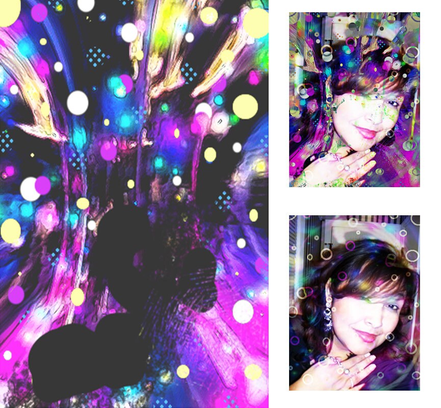 Bright Lights Series 1-colorful Psychedelic Png Overlays (pack of 5) - Etsy