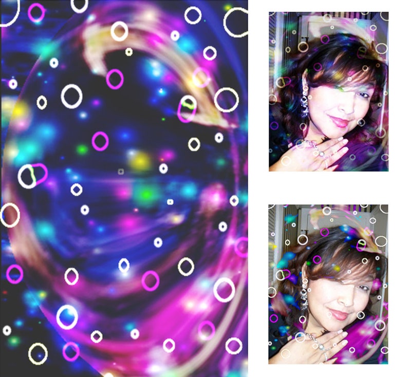 Bright Lights Series 1-colorful Psychedelic Png Overlays (pack of 5) - Etsy