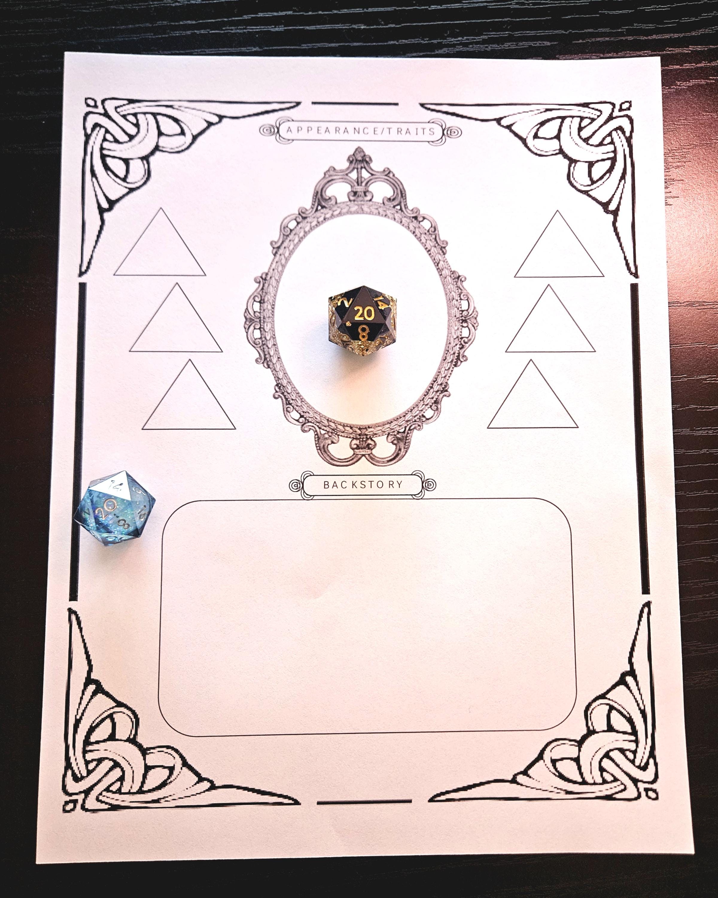Regal Dnd Character Sheet (printable Download) - Etsy