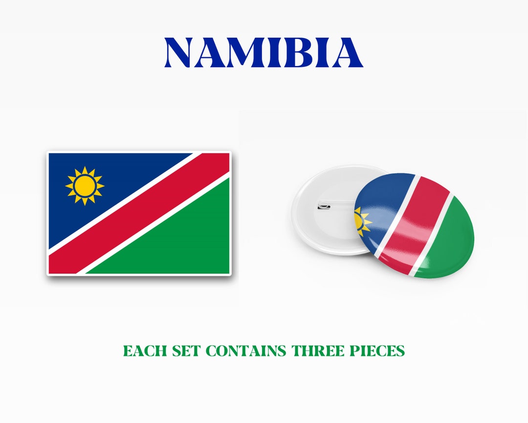Namibia Stickers and Buttons of the Flag of Namibia. Premium - Etsy