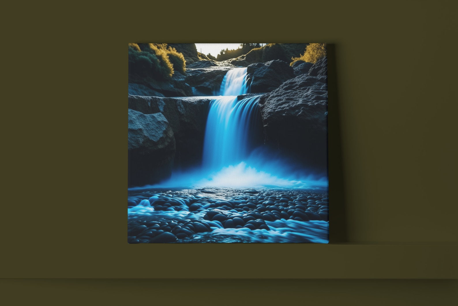 Cascading Waters, Waterfall Print, Digital Print, Nature Print ...