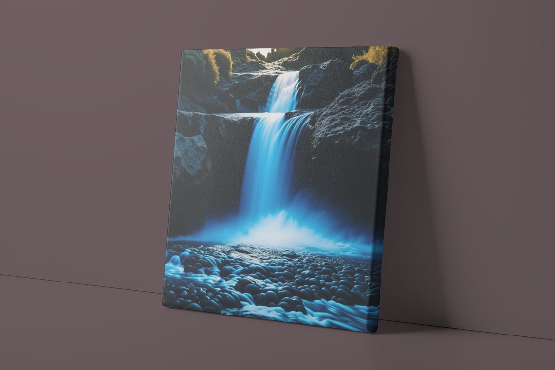 Cascading Waters, Waterfall Print, Digital Print, Nature Print ...
