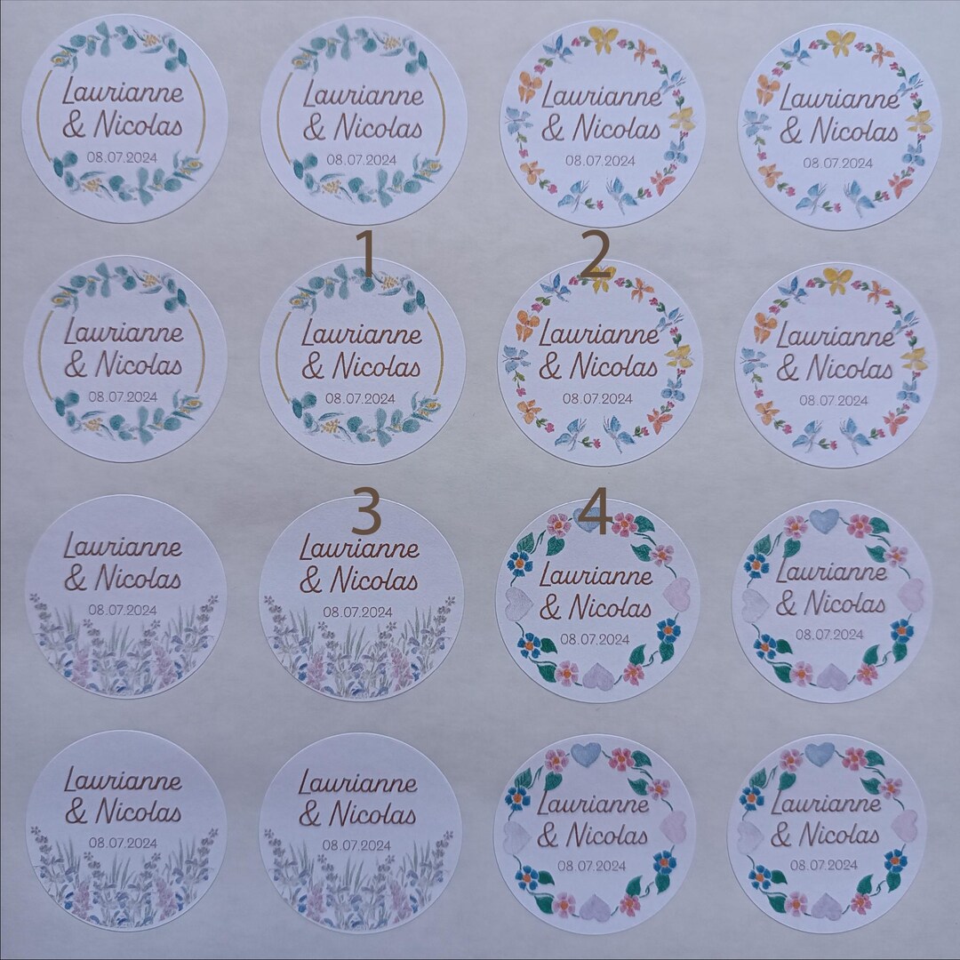 Personalized Self-adhesive Labels 4 Cm - Etsy