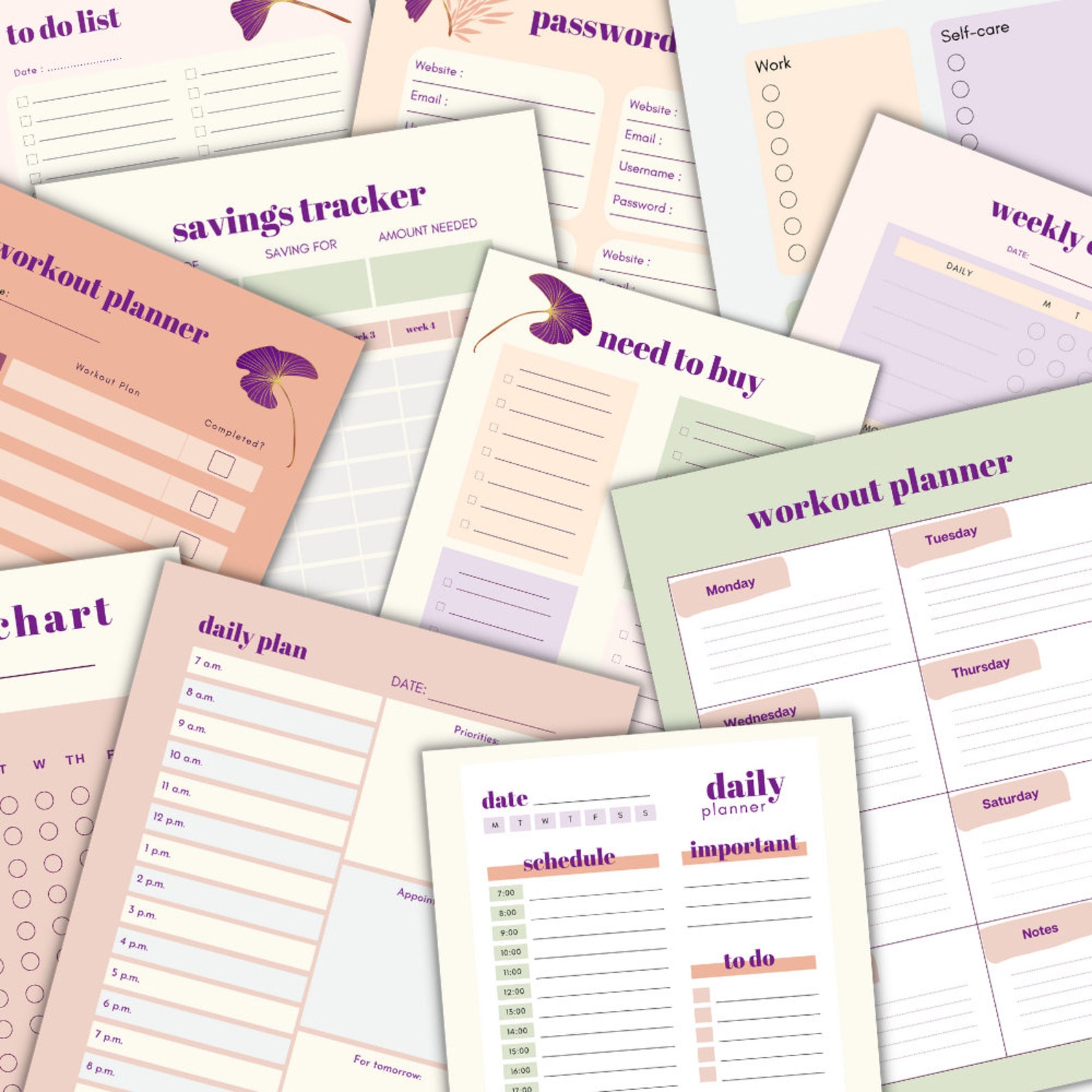 Mom Purple Planner - Etsy