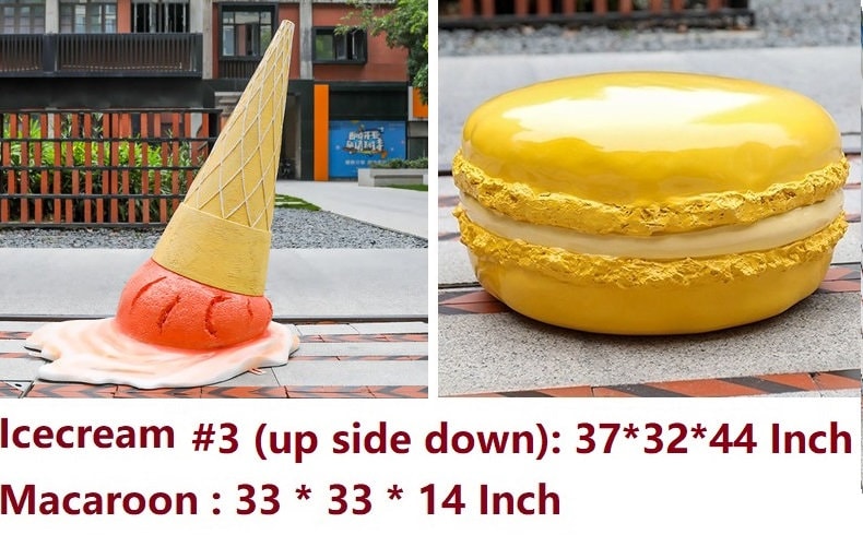 Handmade Big Giant Desserts Ice Cream Donut Macaroon Fake Food Model ...