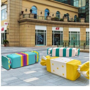 Handmade Big Giant Enlarged Colorful Candy Bench/chair/sculpture for ...