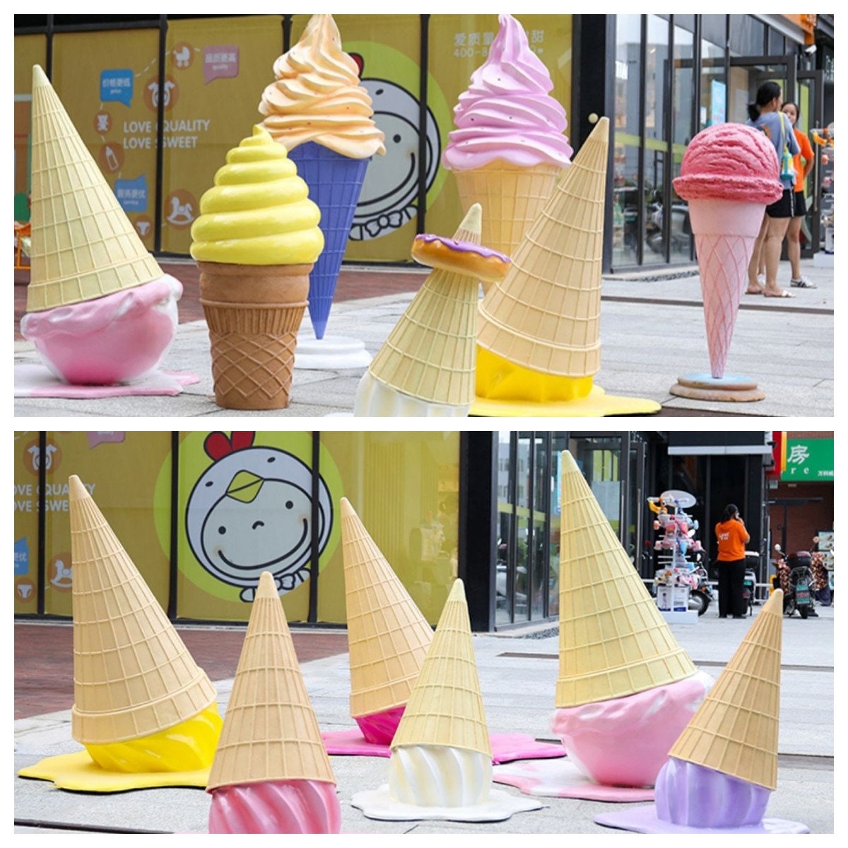 Handmade Big Giant Desserts Ice Cream Donut Macaroon Fake Food Model ...