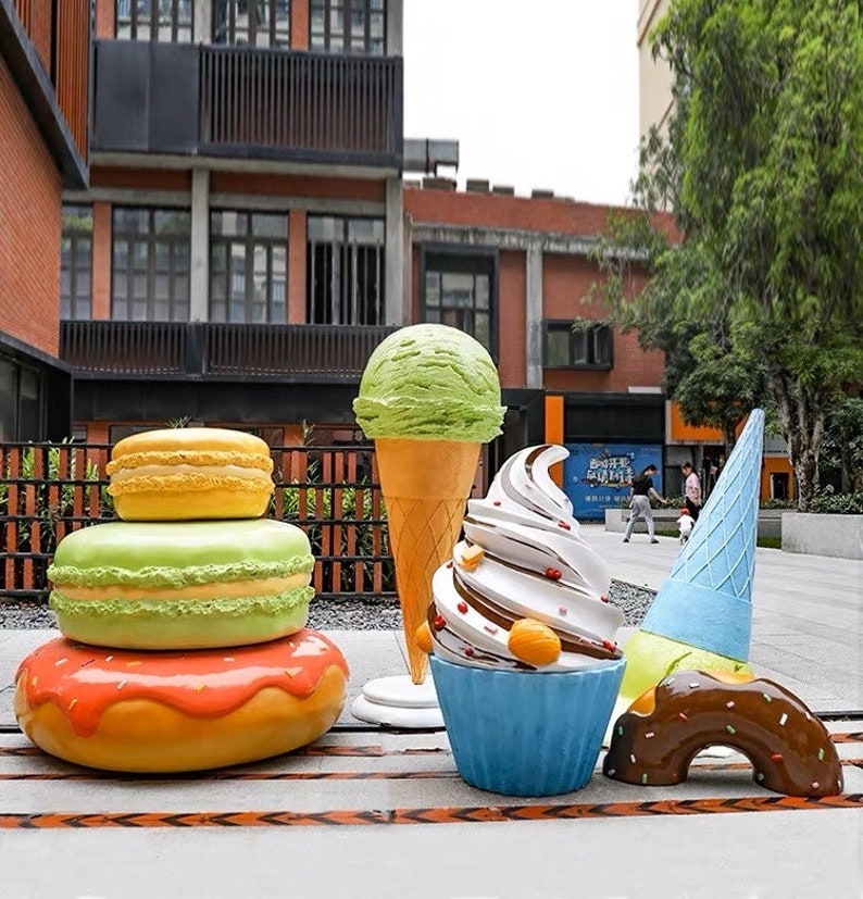 Handmade Big Giant Desserts Ice Cream Donut Macaroon Fake Food Model ...