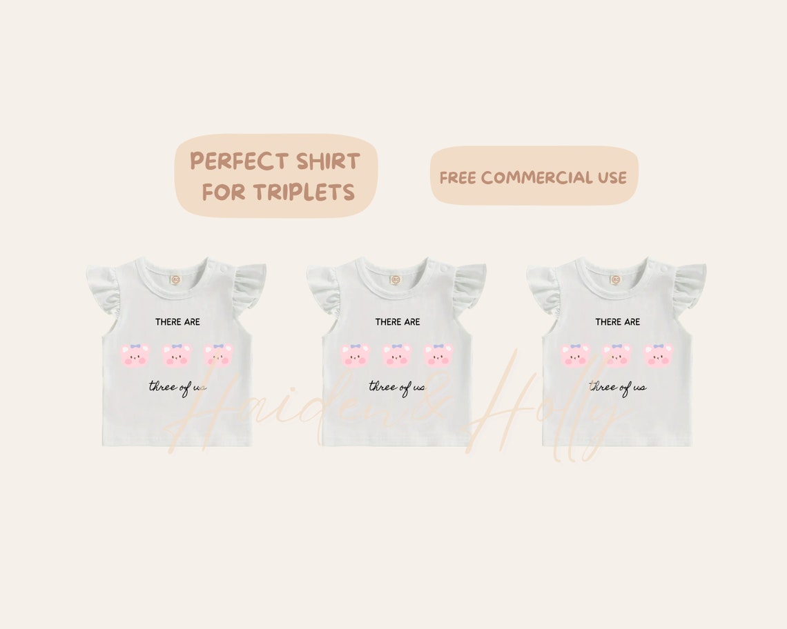 Triplets (there Are 3 of Us) Digital SVG PNG, Newborn Toddler Kids ...
