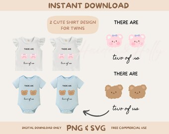 Triplets (there Are 3 of Us) Digital SVG PNG, Newborn Toddler Kids ...