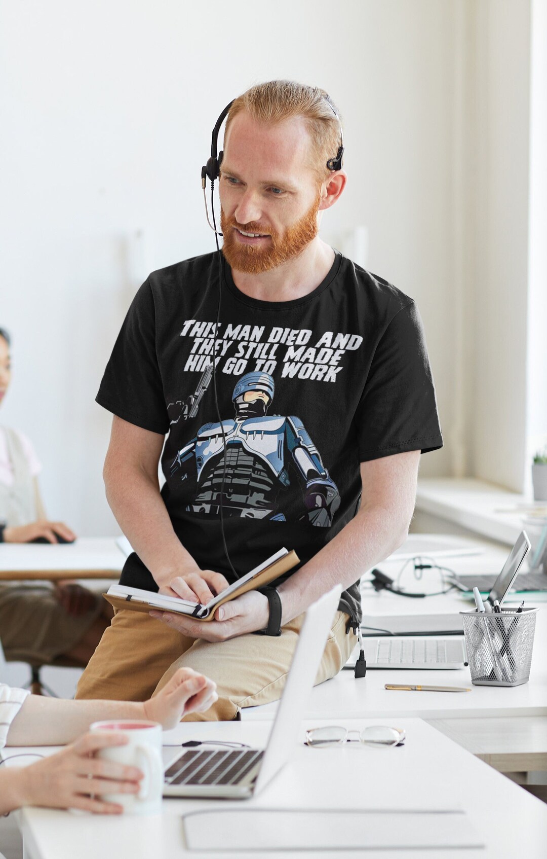 Robo Cop Tee, This Man Died and They Still Made Him Go to Work Funny ...