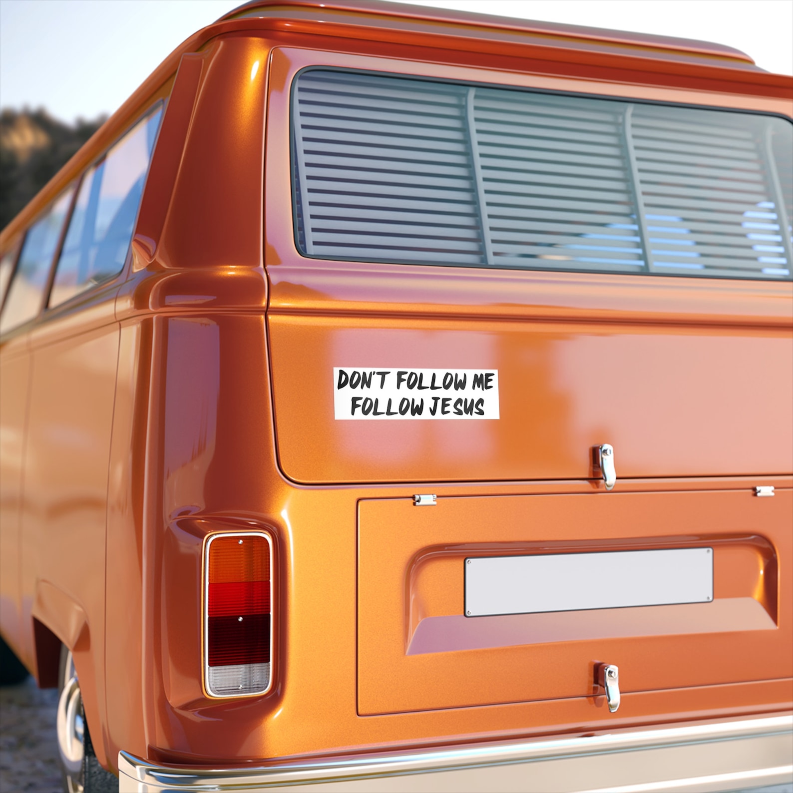 Don't Follow Me Follow Jesus, Funny Christian Bumper Sticker, God ...
