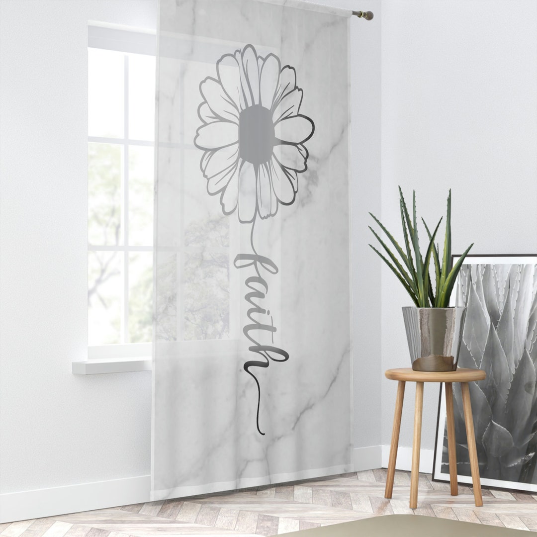 FAITH Window Curtain - Etsy