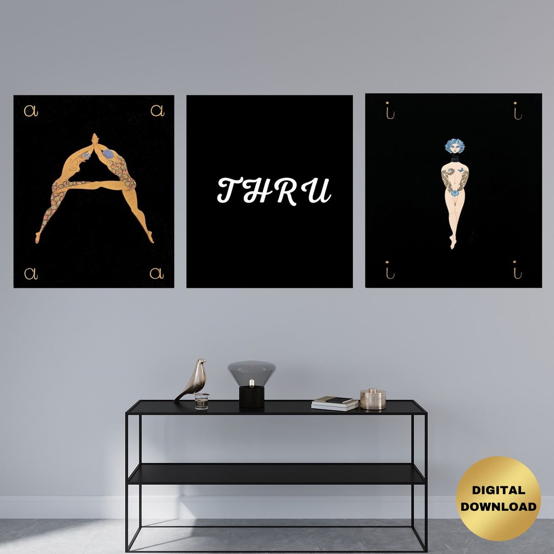 Erte alphabet Series: A Through I Very Rare Prints Printable Art ...