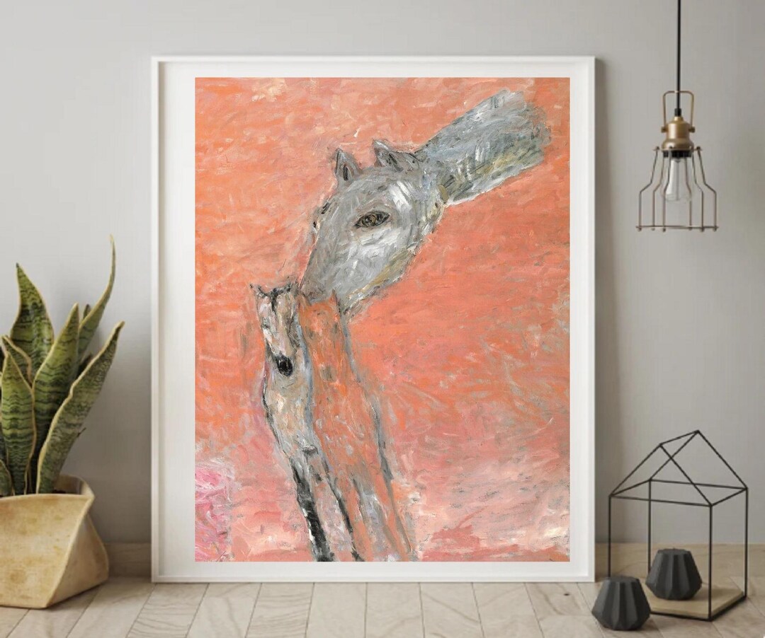 Susan Rothenberg: "mare and Foals" Extremely Rare Print; Painting 2002 ...