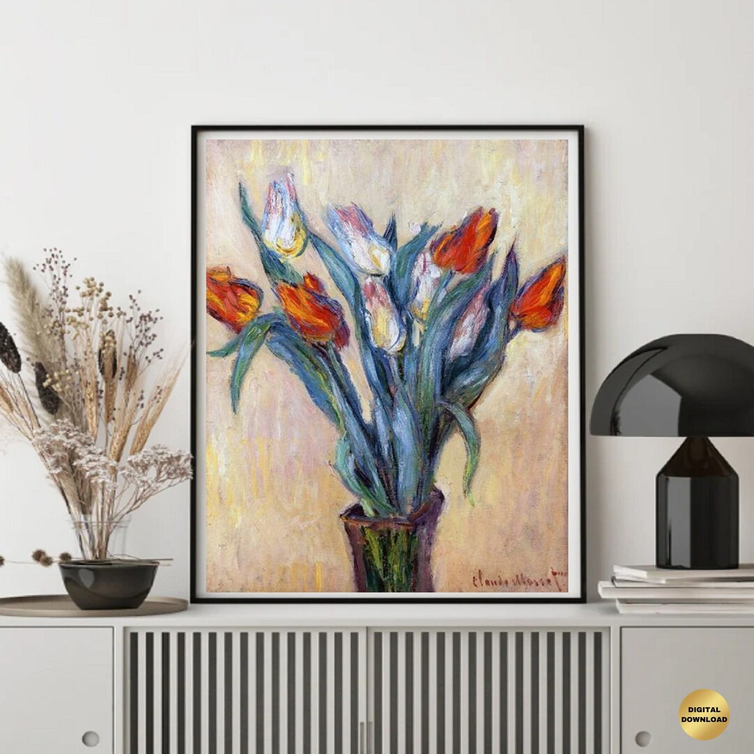 Claude Monet "tulips" Extremely Rare Print; Painting 1885; Printable ...