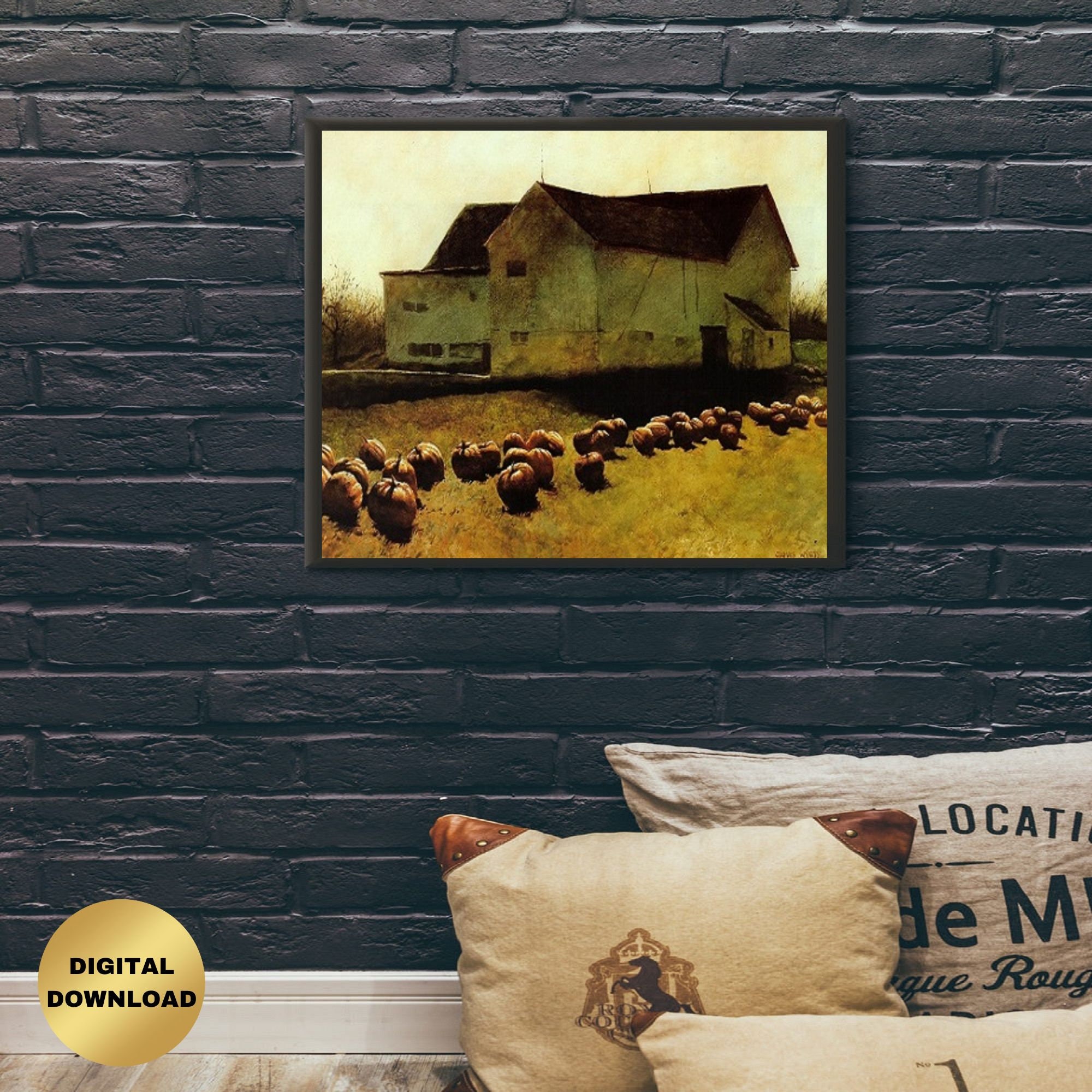 Jamie Wyeth "pumpkin March" Very Rare Print; Painting 1977; Printable ...