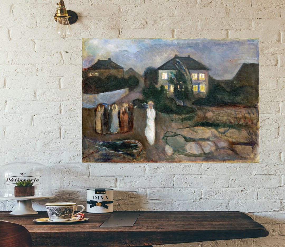 Edvard Munch: "the Storm" Extremely Rare Print, Painting Circa 1893 ...