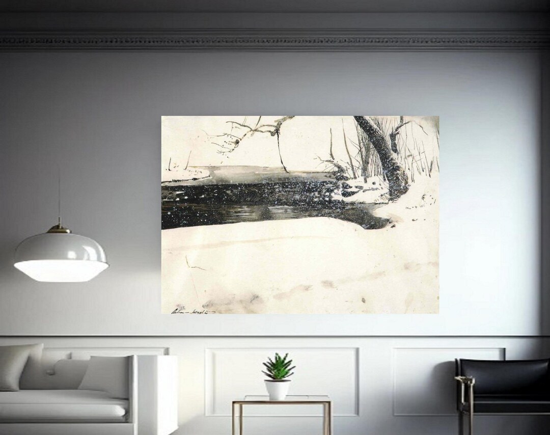 Andrew Wyeth "the Dam" Extremely Rare Print; Painting 1960; Printable ...