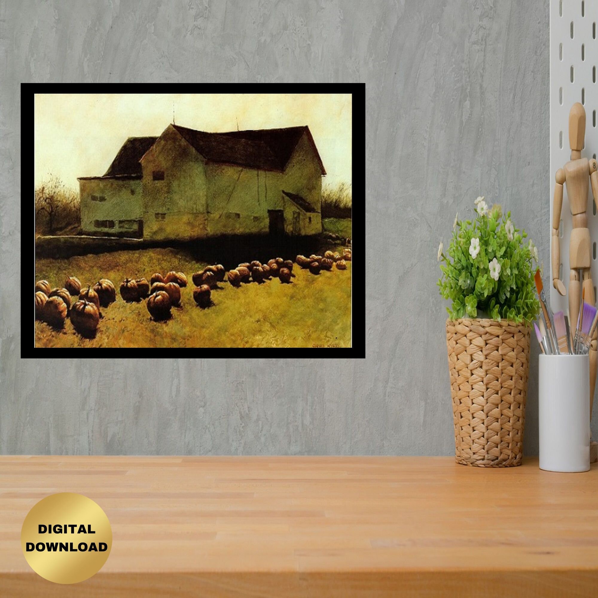 Jamie Wyeth "pumpkin March" Very Rare Print; Painting 1977; Printable ...