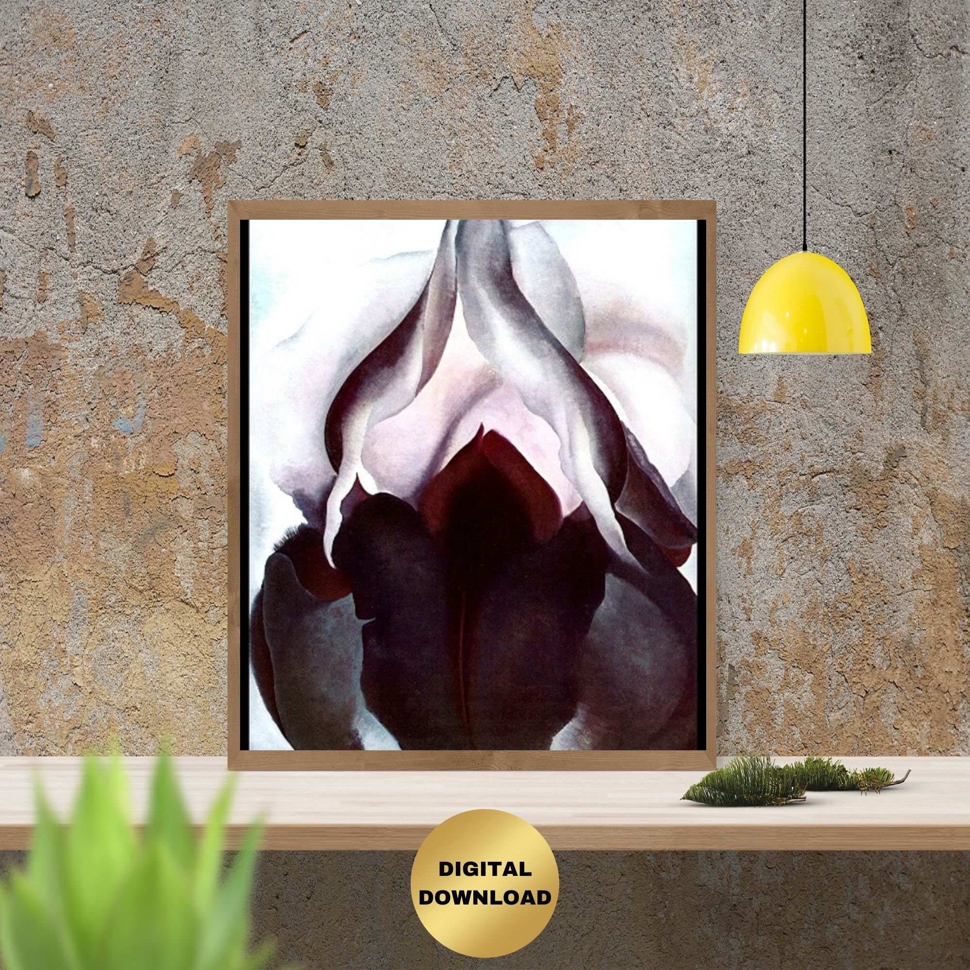 Georgia O'keeffe black Iris Very Rare Print Painting 1926 Printable Art ...