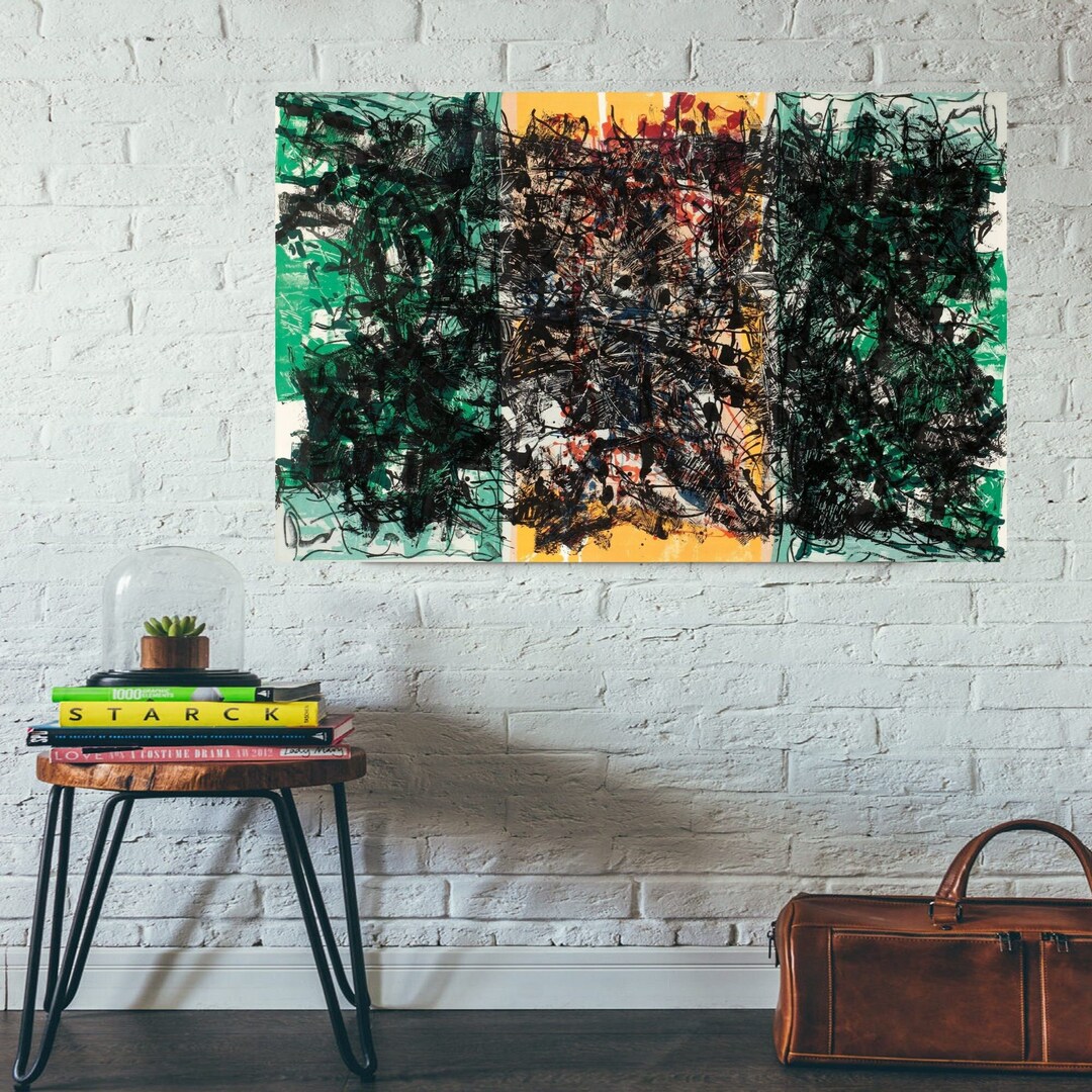 Jean-paul Riopelle: "triptyque Orange" Extremely Rare Print, Painting ...