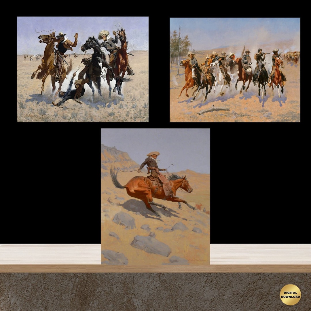 Frederic Remington: "remington Set #1" Extremely Rare Prints; Printable ...