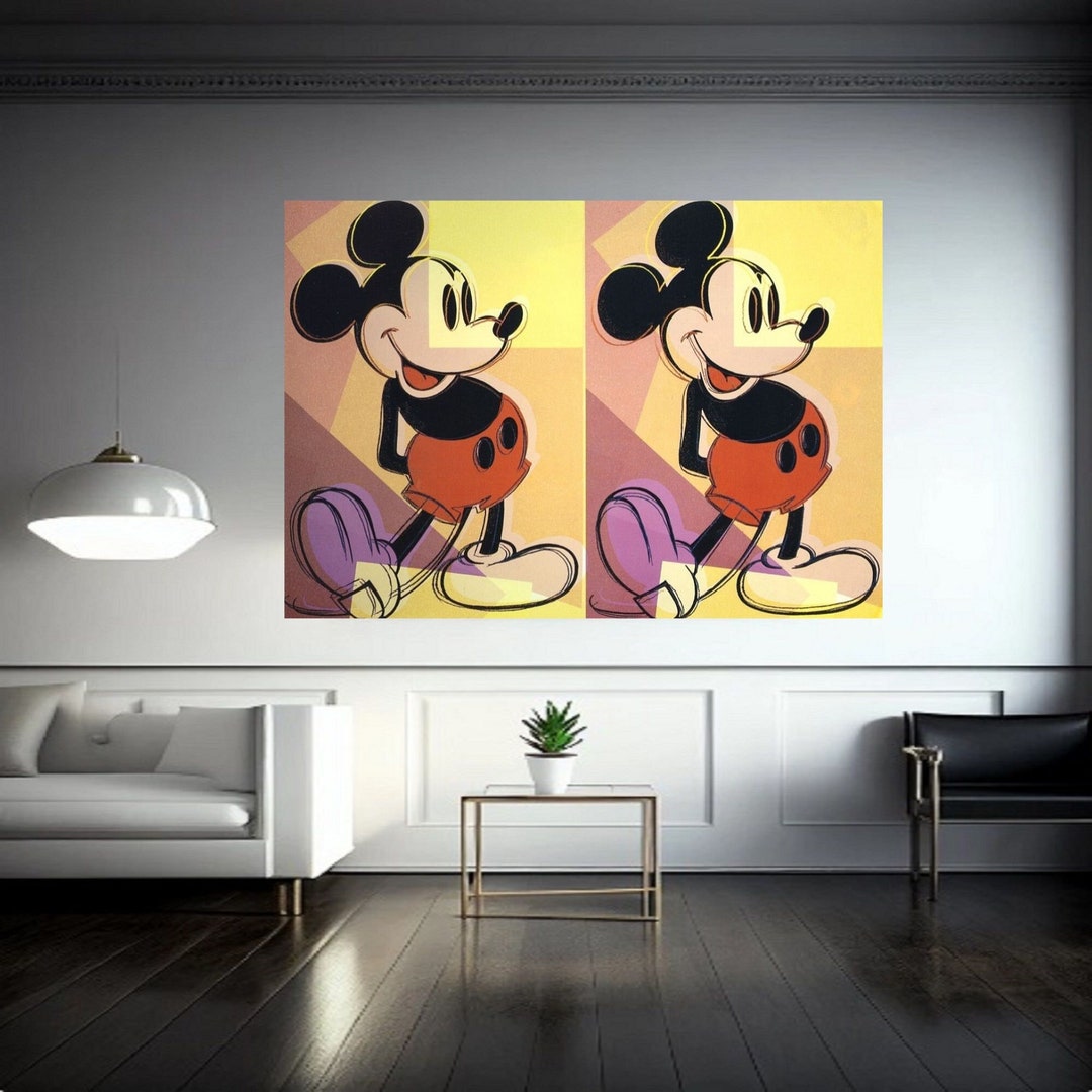Andy Warhol "mickey Mouse" Extremely Rare Print, Silk Screen Circa 1980 ...