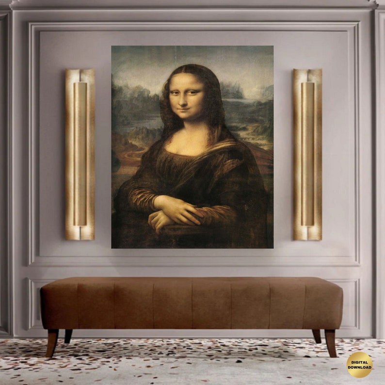 Leonardo Da Vinci mona Lisa Extremely Rare Print - Etsy