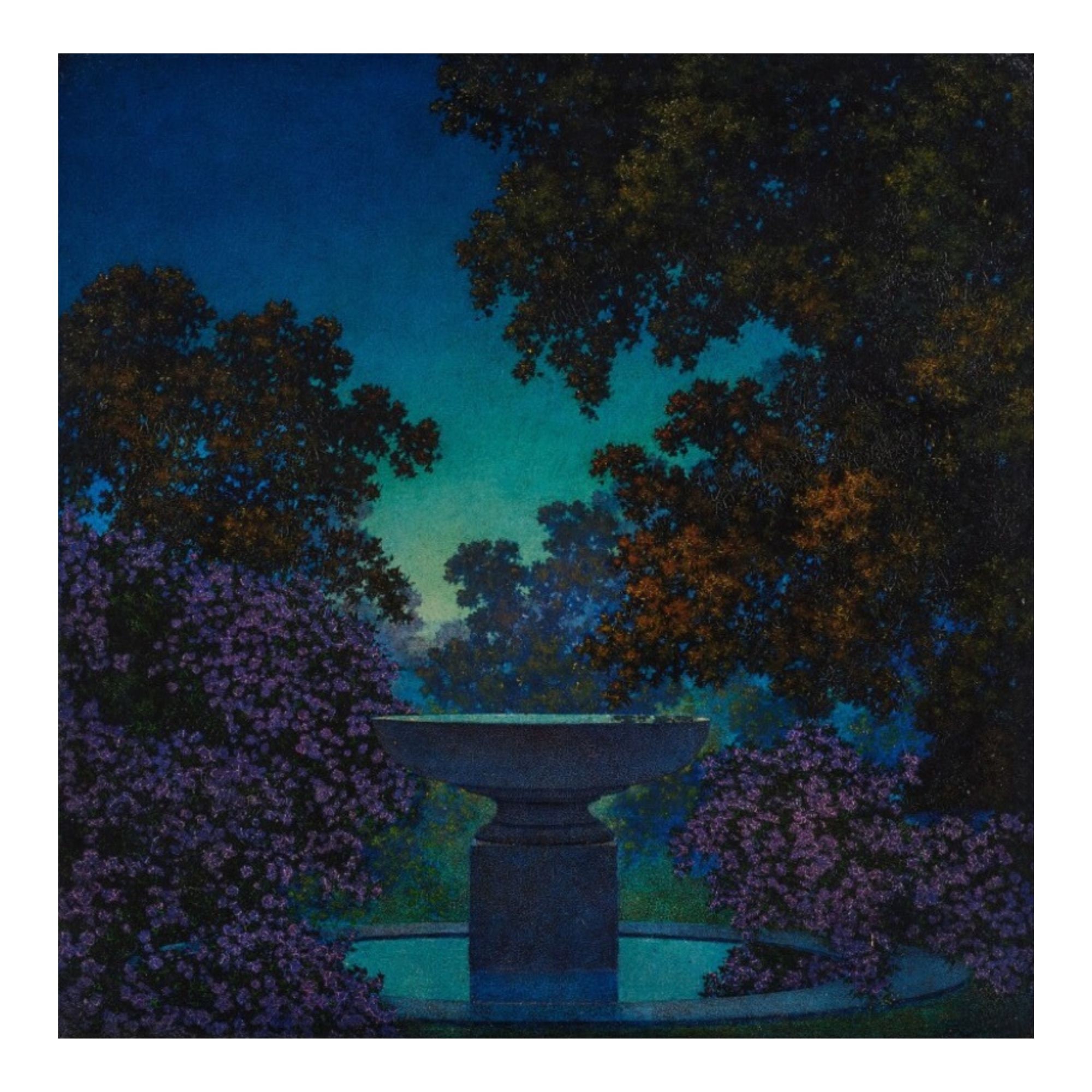 Maxfield Parrish: "the Blue Fountain" Extremely Rare Print, Painting Circa 1927; Printable Art ...