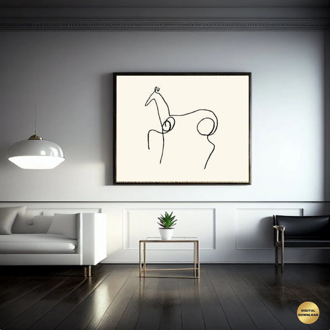 Pablo Picasso "the Horse" Very Rare Print Painting Circa 1958 ...