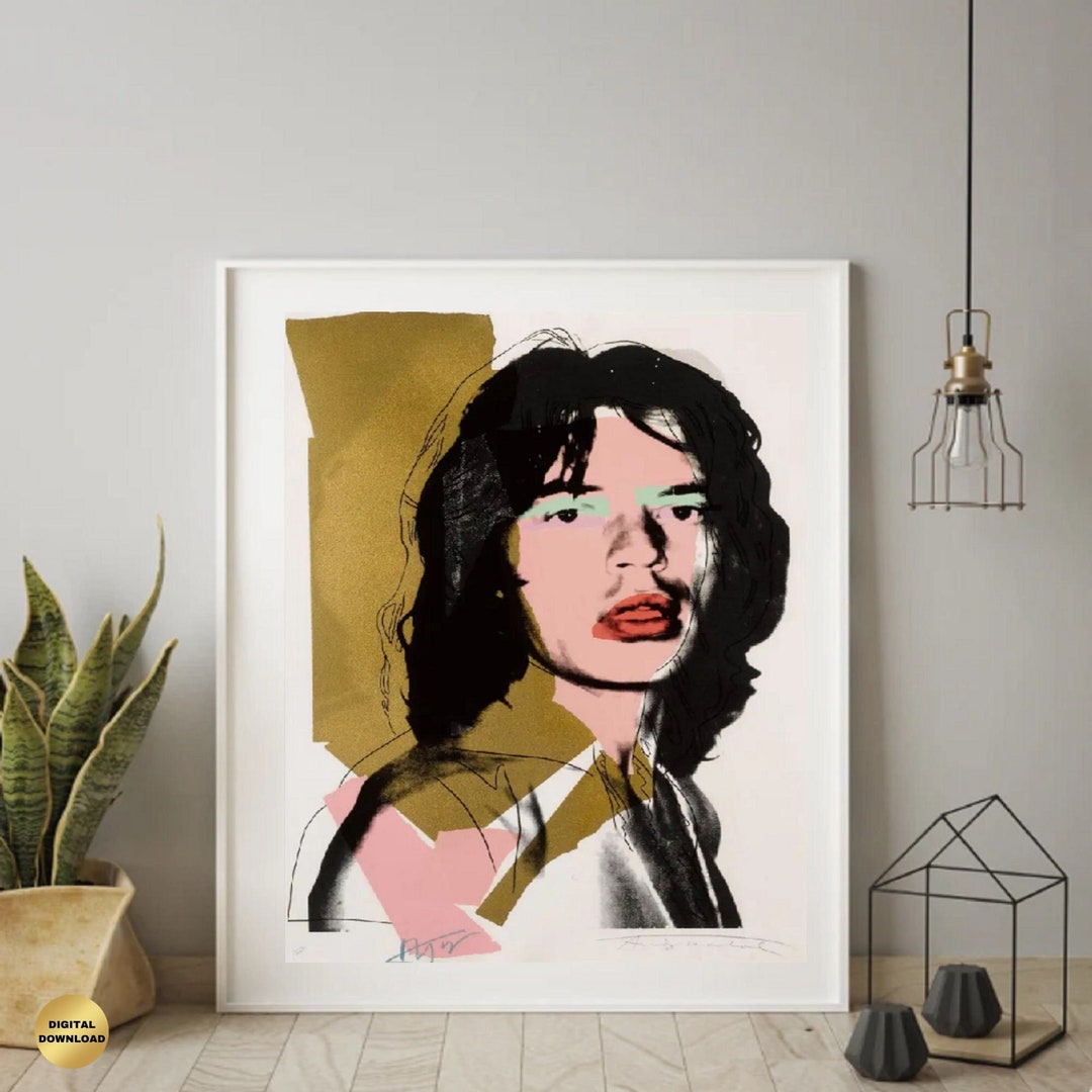 Andy Warhol: mick Jagger, Very Rare Print Silk Screen Circa 1975 ...