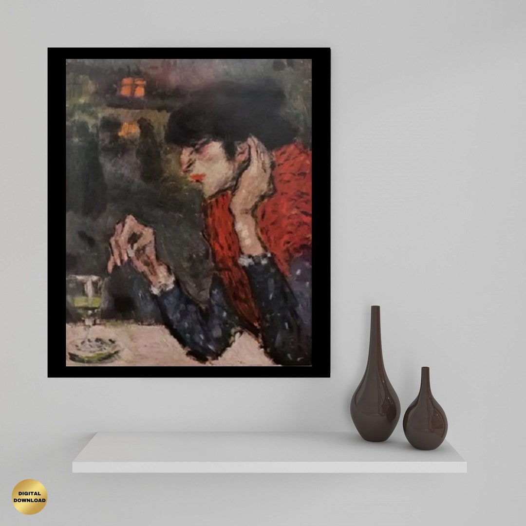 Pablo Picasso "the Absinthe Drinker" Extremely Rare Print Painting ...