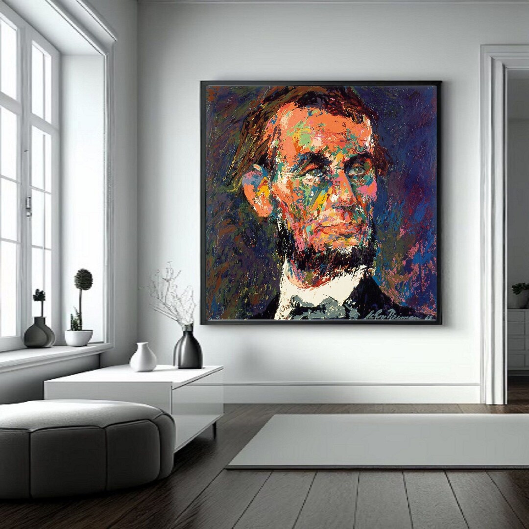 Leroy Neiman: "abraham Lincoln", Extremely Rare Print; Painting 2008 ...