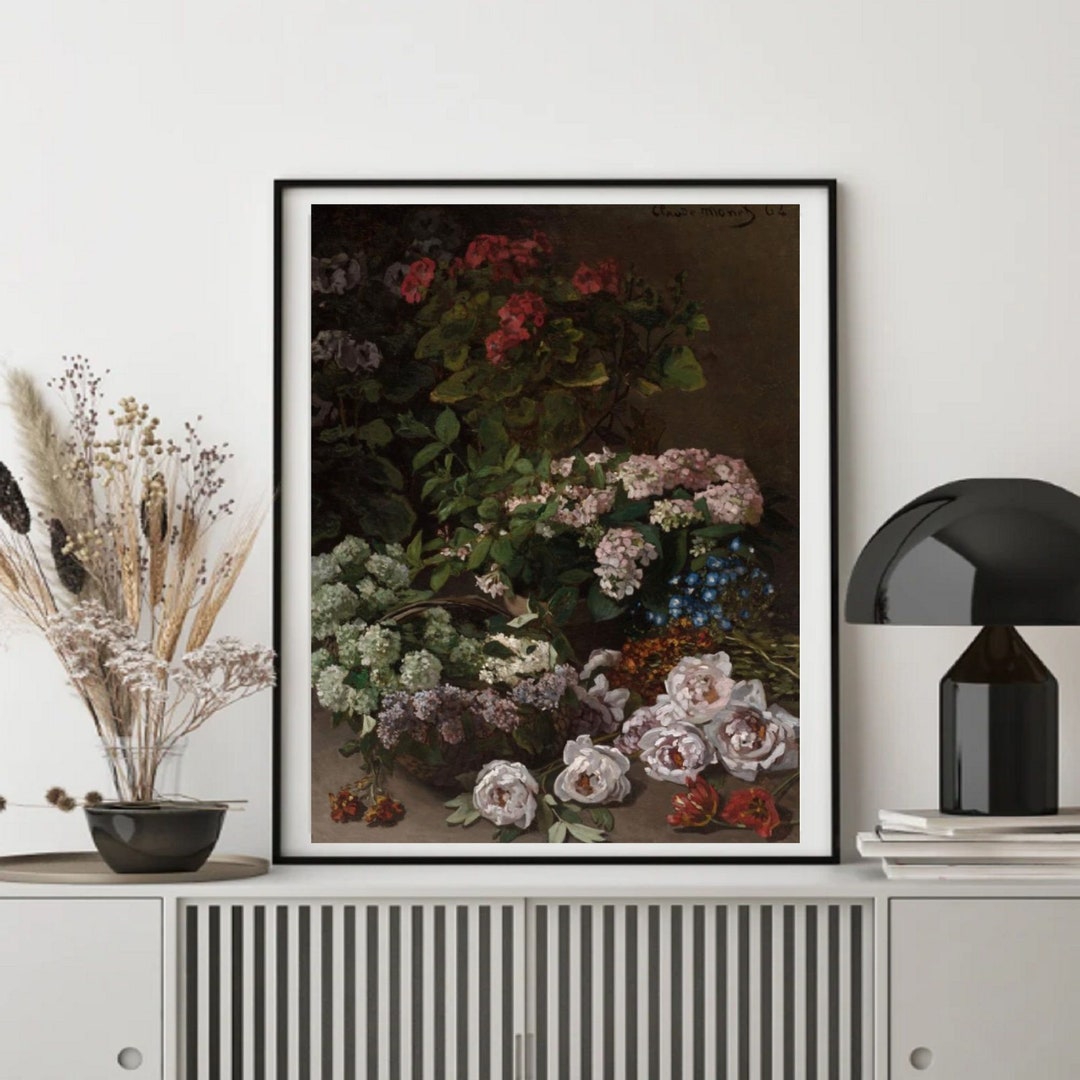 Claude Monet: "spring Flowers" Extremely Rare Print; Painting 1864 ...