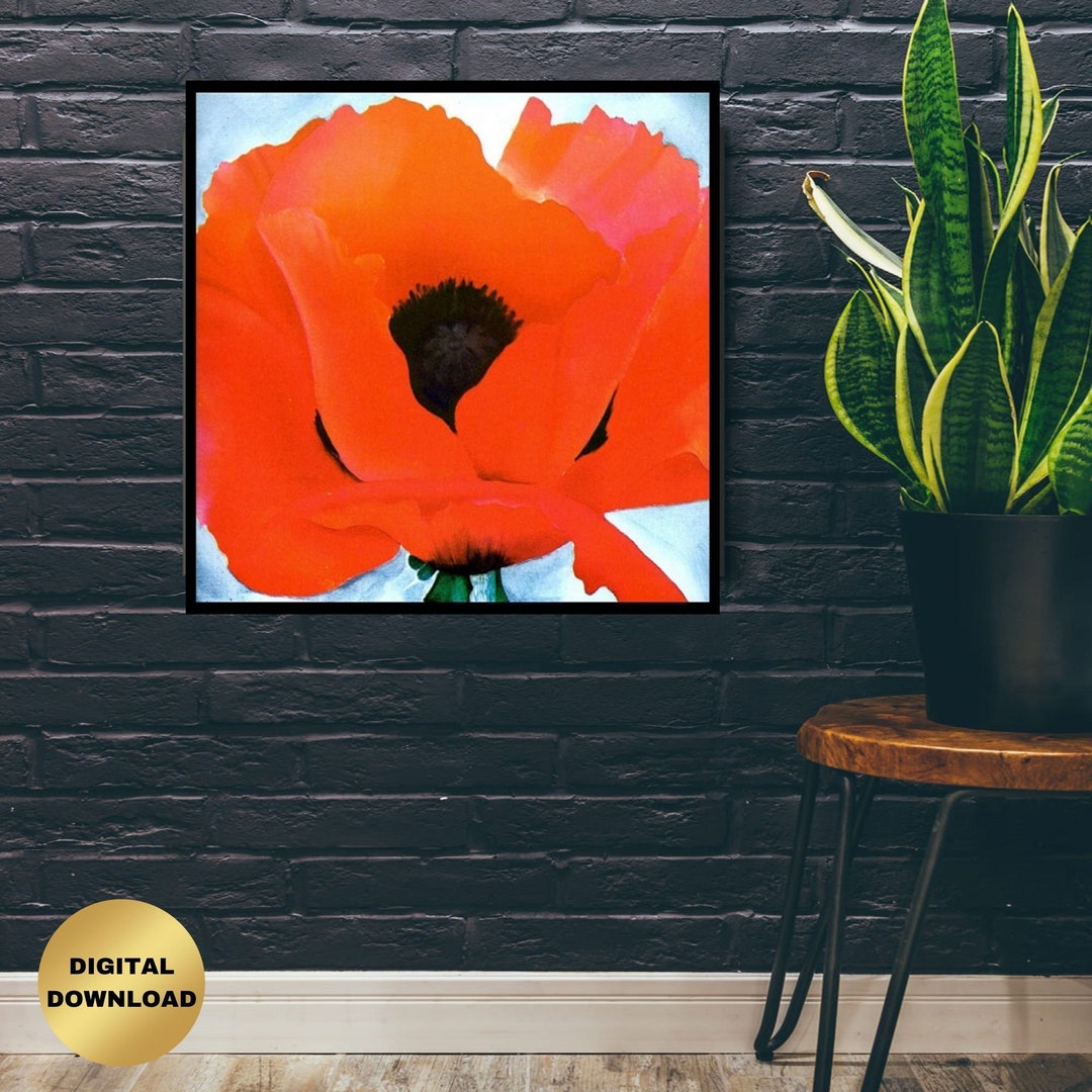 Georgia O'keeffe "poppy" Extremely Rare Print; Painting 1927; Printable ...