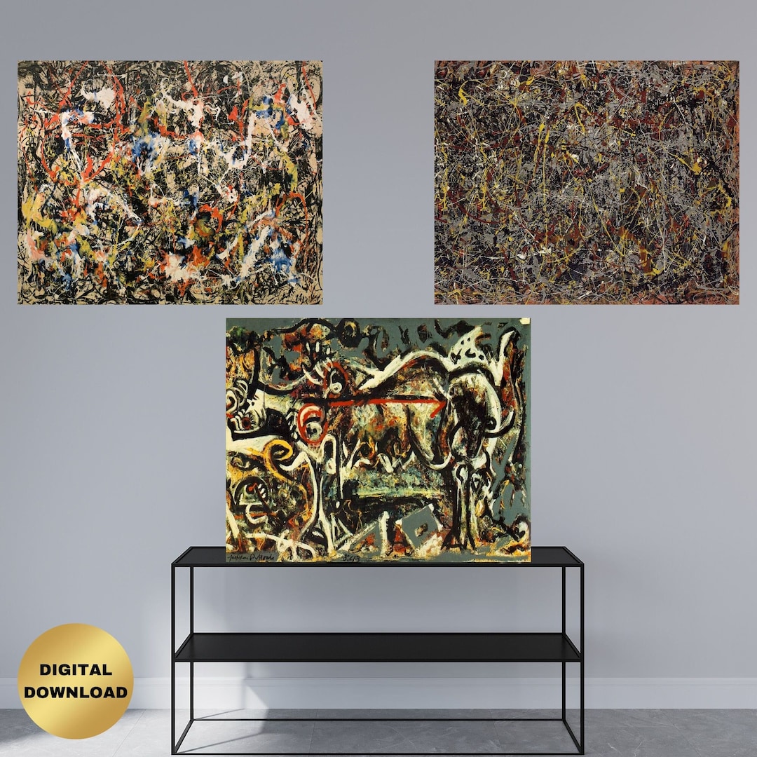 Jackson Pollock “pollock Series I" Extremely Rare Prints; Printable Art ...