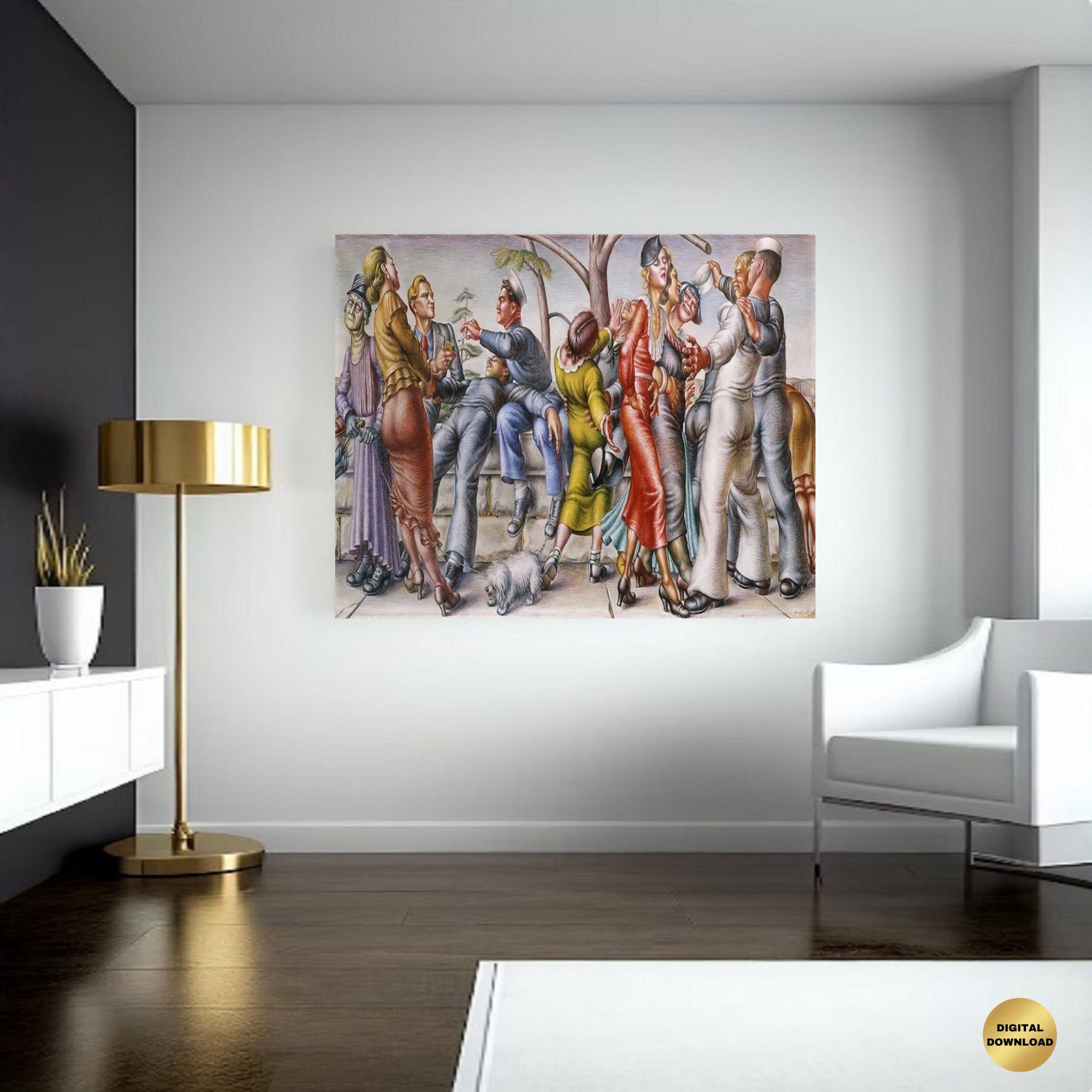 Paul Cadmus: the Fleet's In Extremely Rare Print Painting 1924 ...