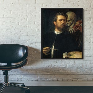 Arnold Bocklin: "death Playing the Fiddle"; Extremely Rare Print ...