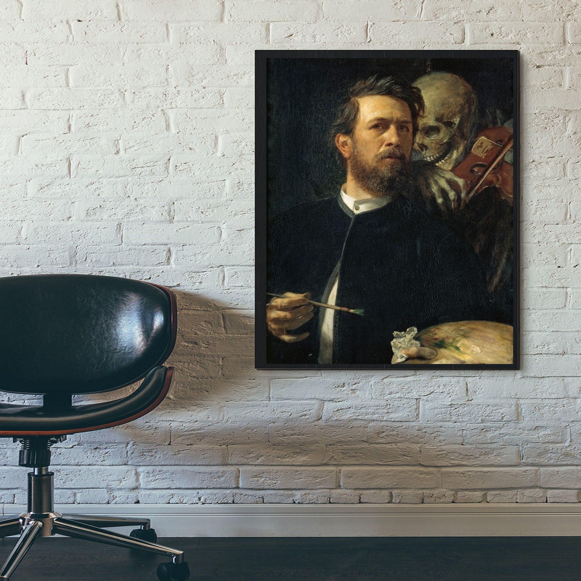 Arnold Bocklin: death Playing the Fiddle - Etsy