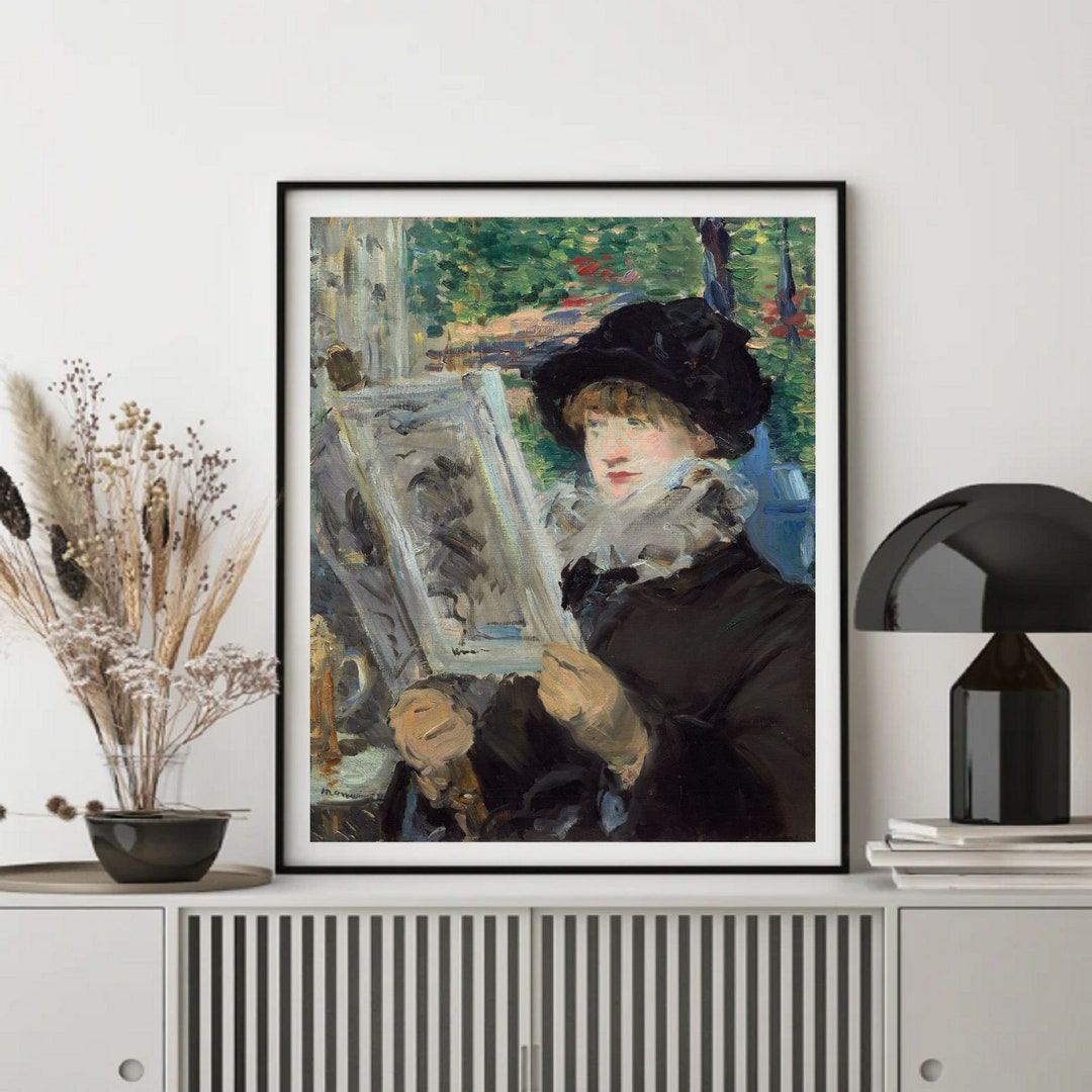 Edouard Manet: "woman Reading" Extremely Rare Print, Painting Circa ...