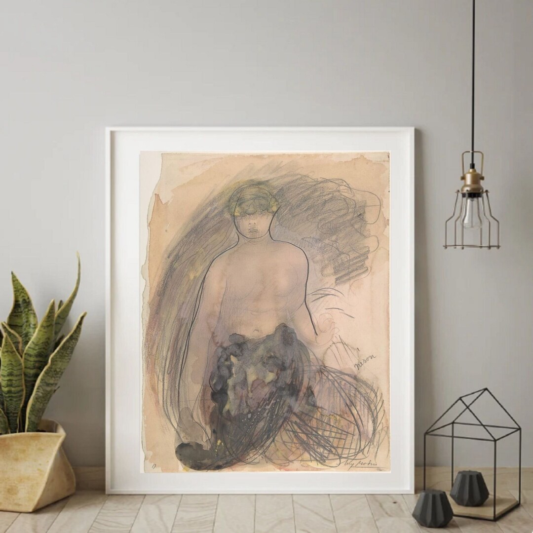 Auguste Rodin: "nero" Extremely Rare Print, Painting Circa 1910 ...