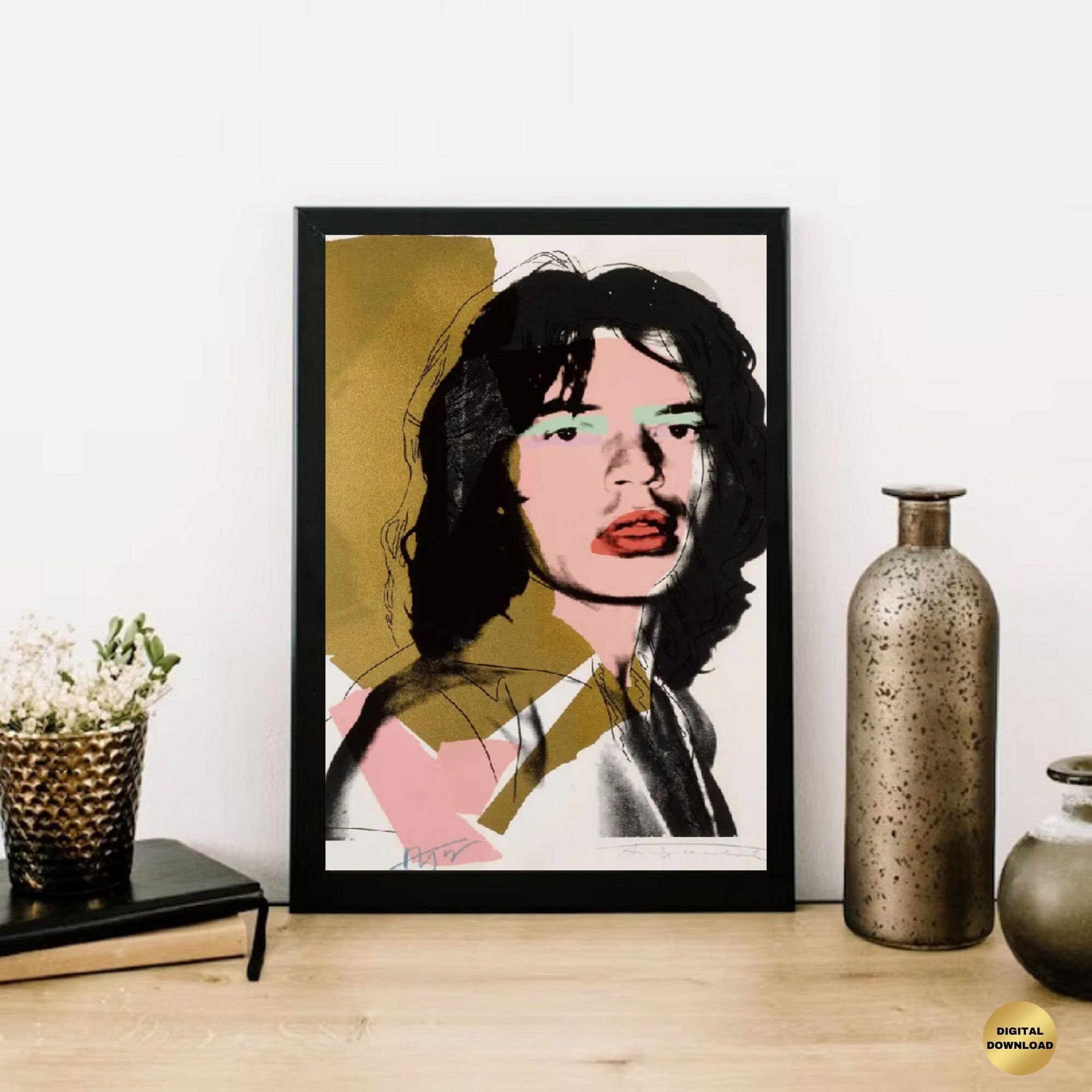 Andy Warhol: mick Jagger, Very Rare Print Silk Screen Circa 1975 ...