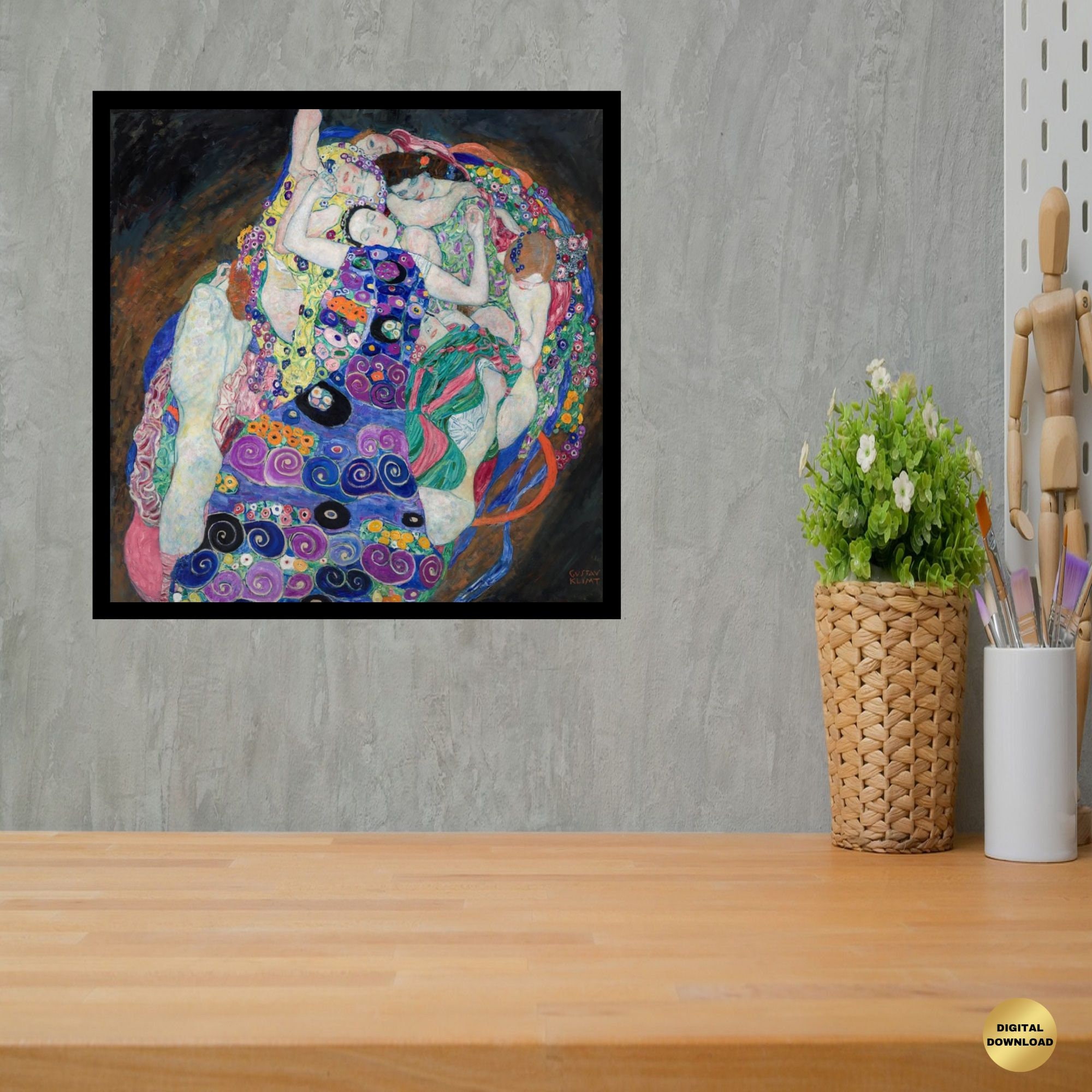 Gustav Klimt: the Virgins Extremely Rare Print, Drawing Circa 1912 Printable Art, Digital Art ...