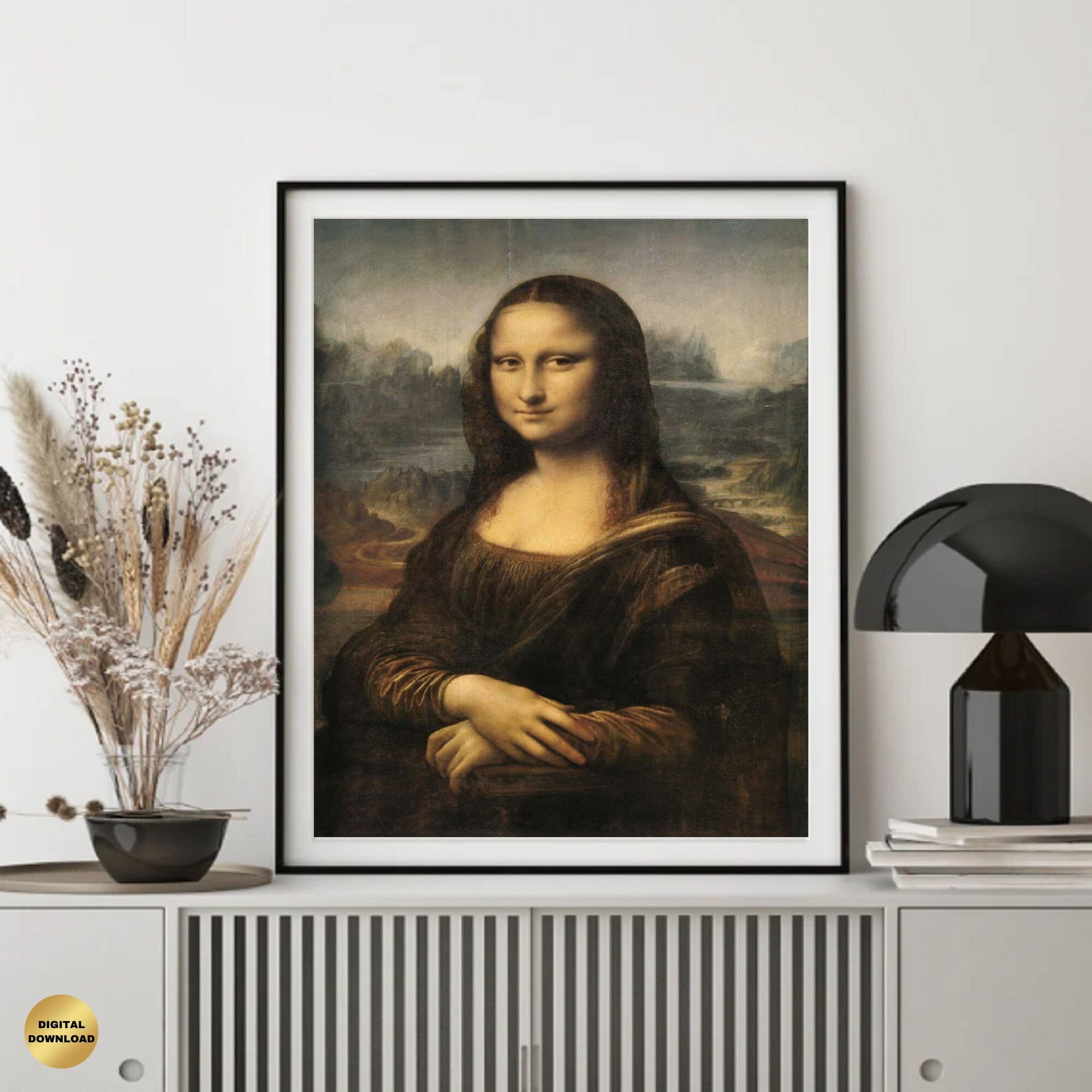 Leonardo Da Vinci "mona Lisa" Extremely Rare Print, Drawing Circa 1503 ...
