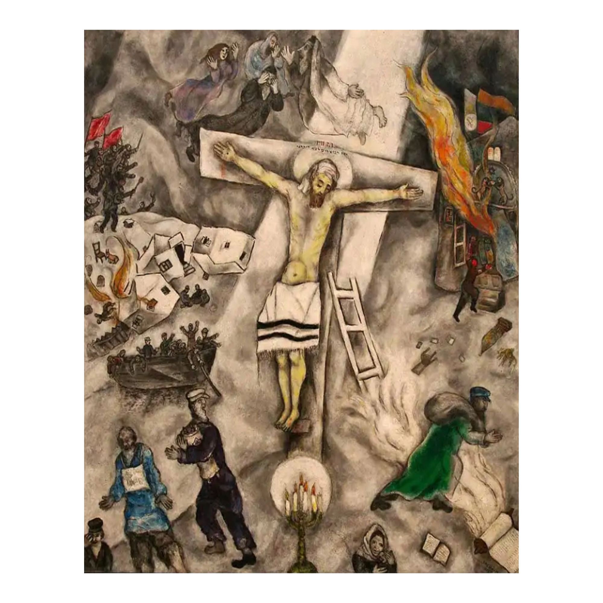 Marc Chagall: white Crucifixion Very Rare Print - Etsy Australia