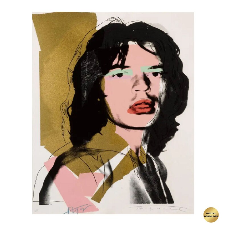 Andy Warhol: mick Jagger, Very Rare Print Silk Screen Circa 1975 ...